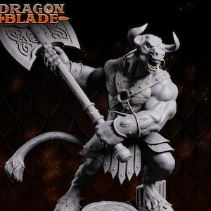 Dnd Minotaur Miniature Evil Shapeshift Mini Dnd Enemy Miniatures ...