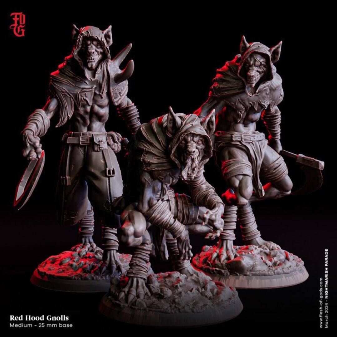 Dnd Gnoll Miniature Miniature Evil Monster Mini Dnd Enemy Monster ...