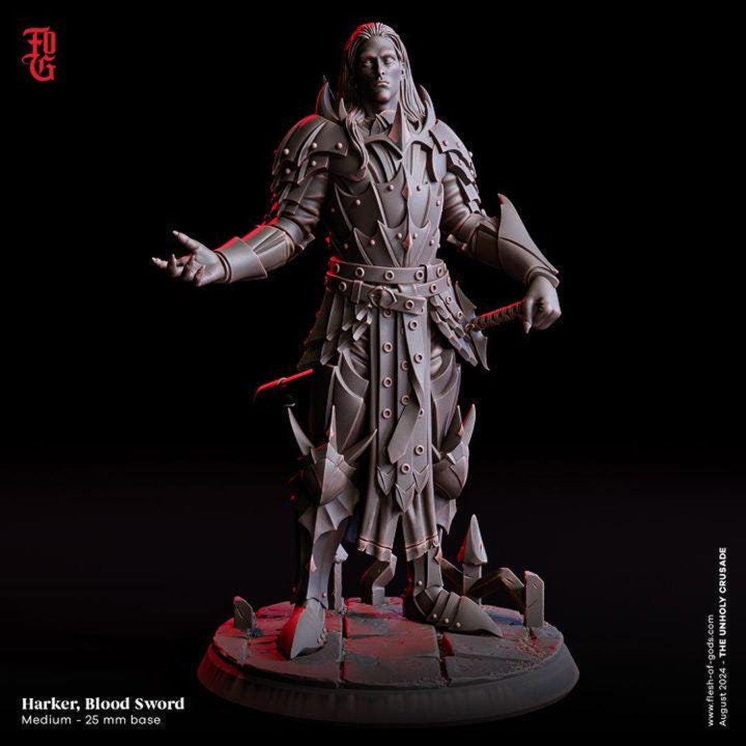 Dnd Vampire Knight Miniature for D&D Hero Character for Dungeons and ...