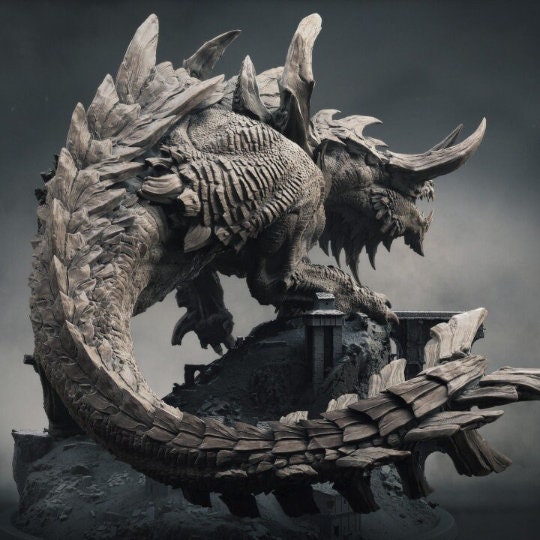 Dnd Tarrasque Miniature Giant Creature Dungeons and Dragons Lord of the ...