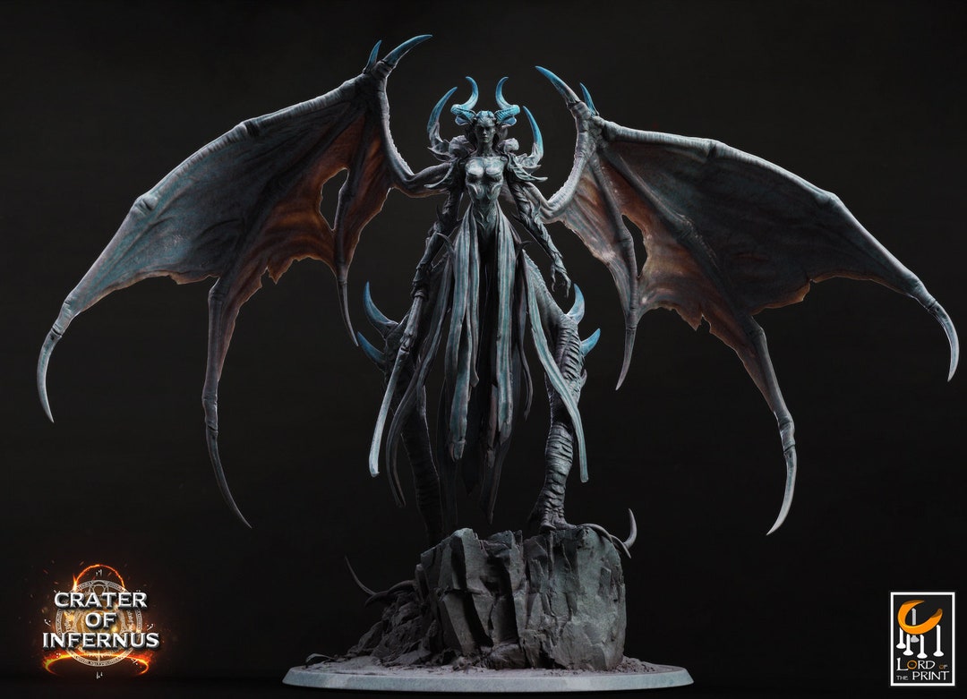 Dnd Demon Queen Miniature Evil Devil Boss Mini Dnd Enemy Miniatures ...