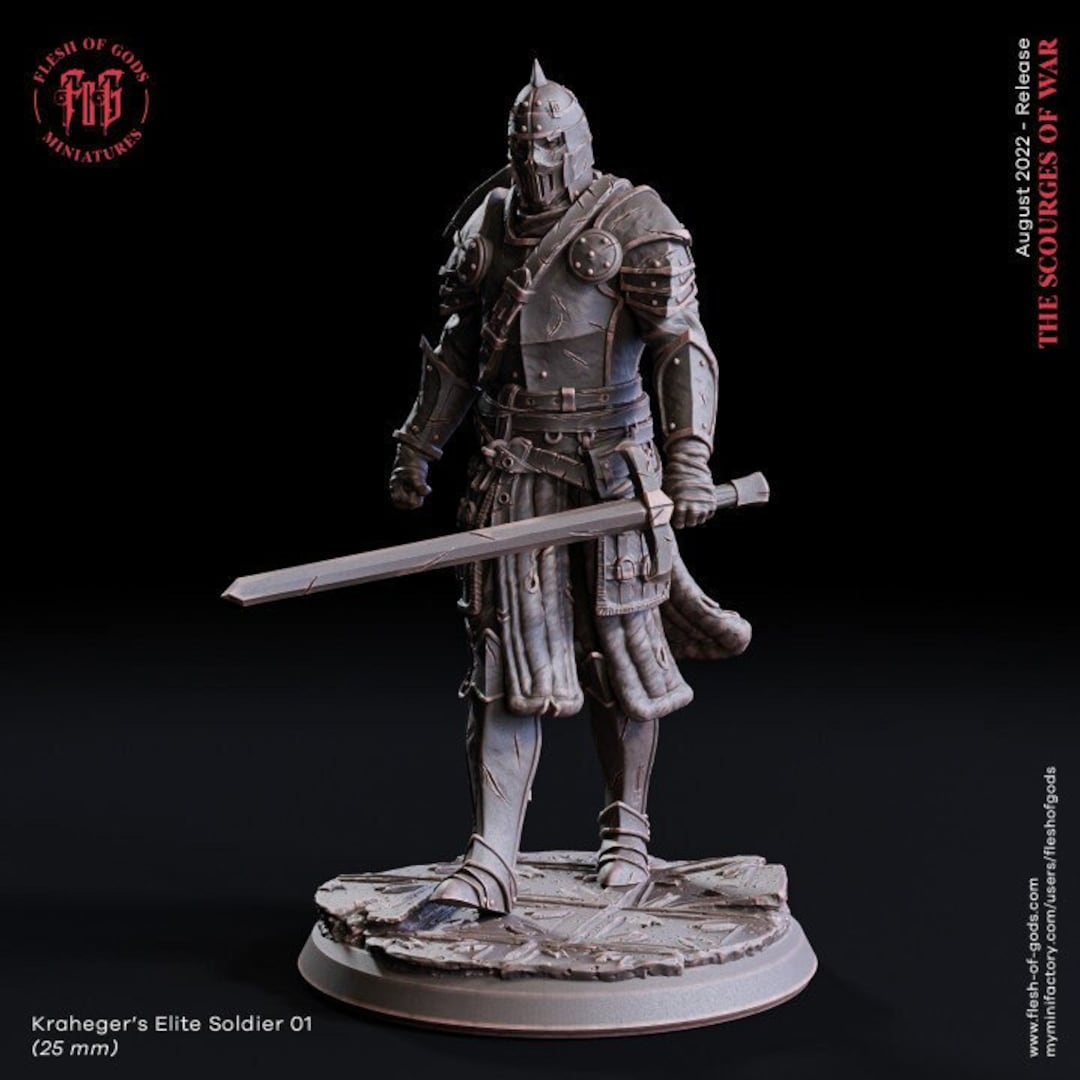 Dnd Corrupt Knight Miniature for D&D Hero Character for Dungeons and ...