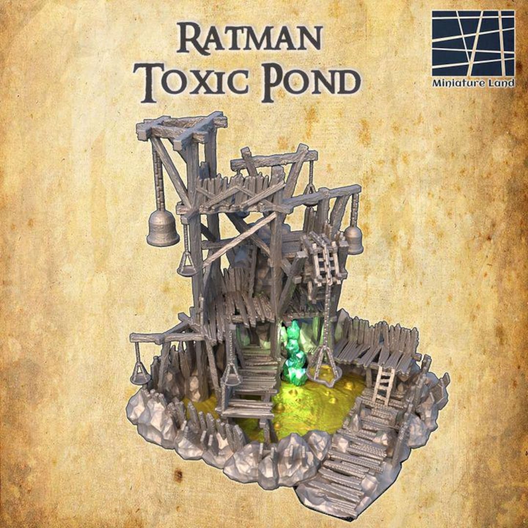 Dnd Rat Man Toxic Terrain for Dungeons and Dragons Heroquest Table Top ...