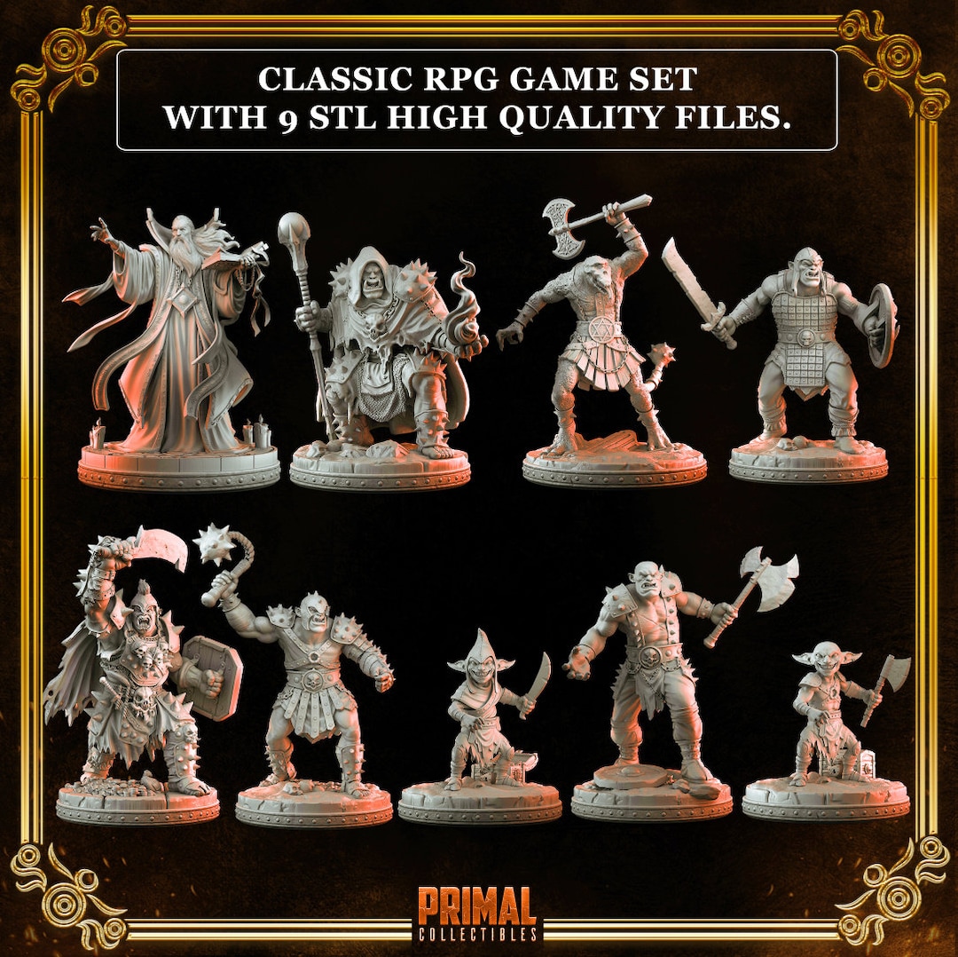 Dnd Campaign Miniatures Bundle Wizard Orc Tower Set Dungeons and ...