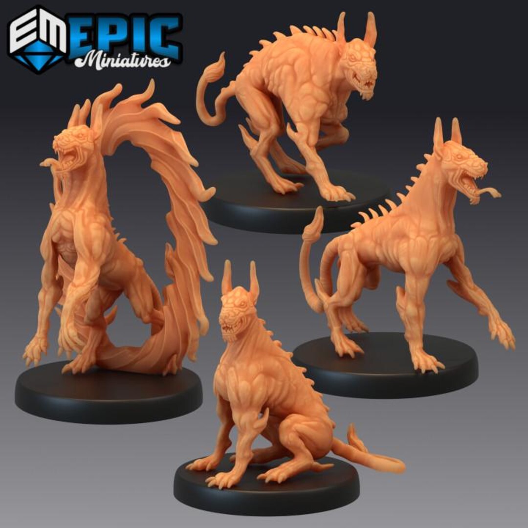Trench Dog Mastiff Hound Miniature Mini DND Models Trench Crusade ...
