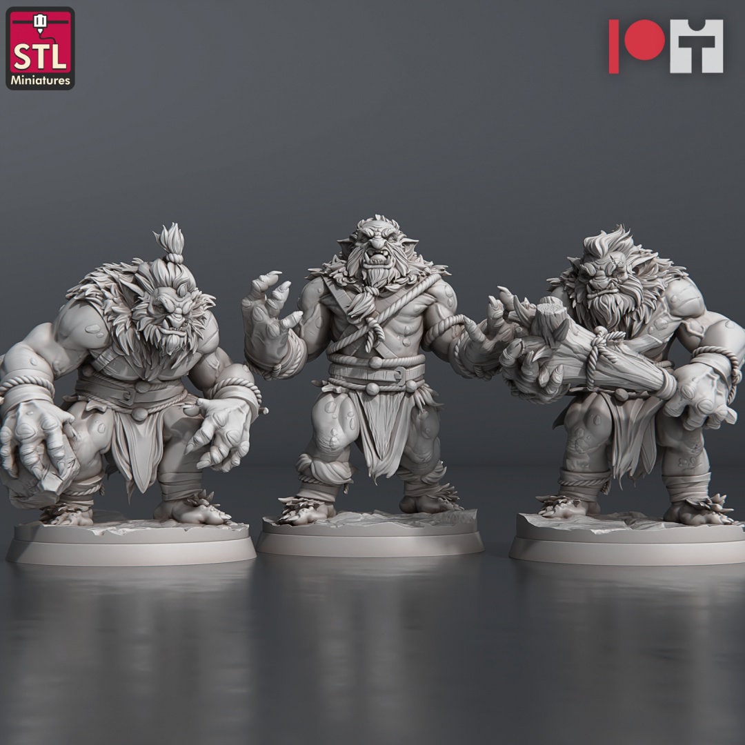 Dnd Snow Troll Miniature Evil Monster Mini Dnd Enemy Monster Dungeons ...