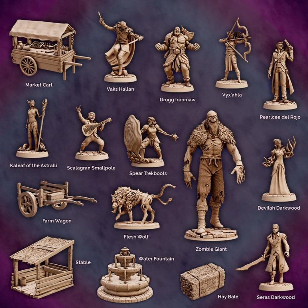 Dnd Vox Machina Full Set Set Campaign Miniatures Bundle Dungeon Quest ...