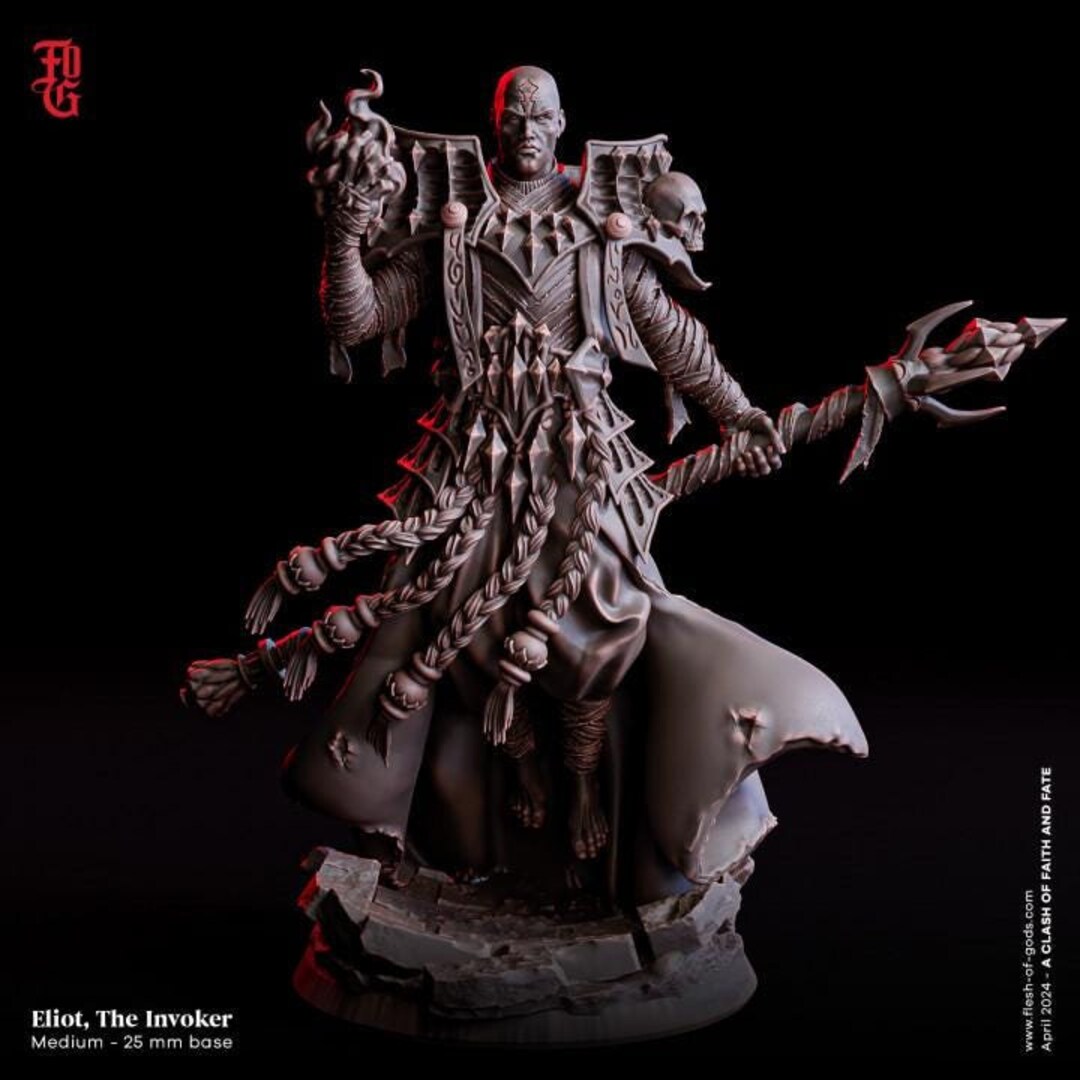 Dnd Dark Fire Wizard Miniature for D&D Warlock Character for Dungeons ...