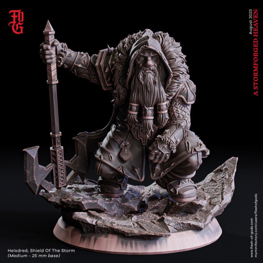 Dnd Dwarven Beserker Fighter Miniature for D&D Hero Character for ...