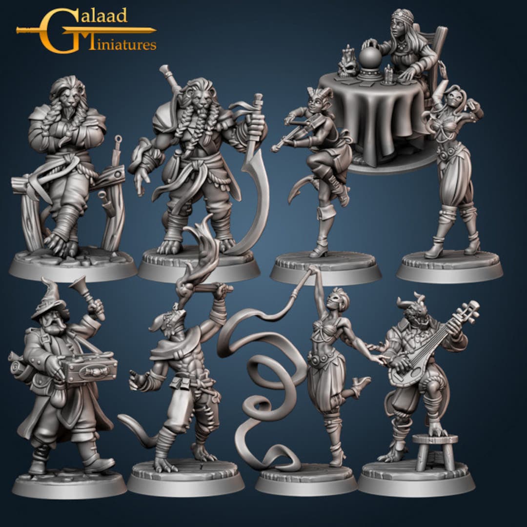 Dnd Circus Miniatures Bundle Mini for Dungeons and Dragons Theatre Mini ...