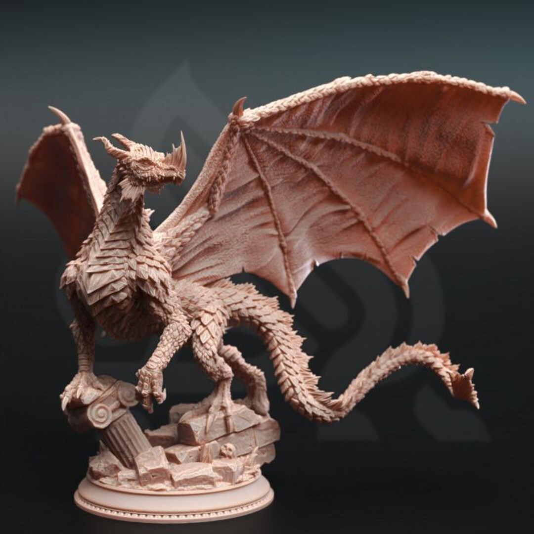 Dnd Green Dragon Mini Large Boss Miniature Dnd Enemy Gargantuan for ...