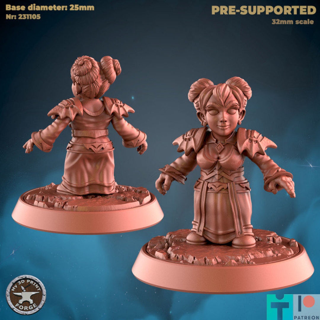 Dnd Female Gnome Wizard Miniature for Dnd World of Warcraft Minis ...
