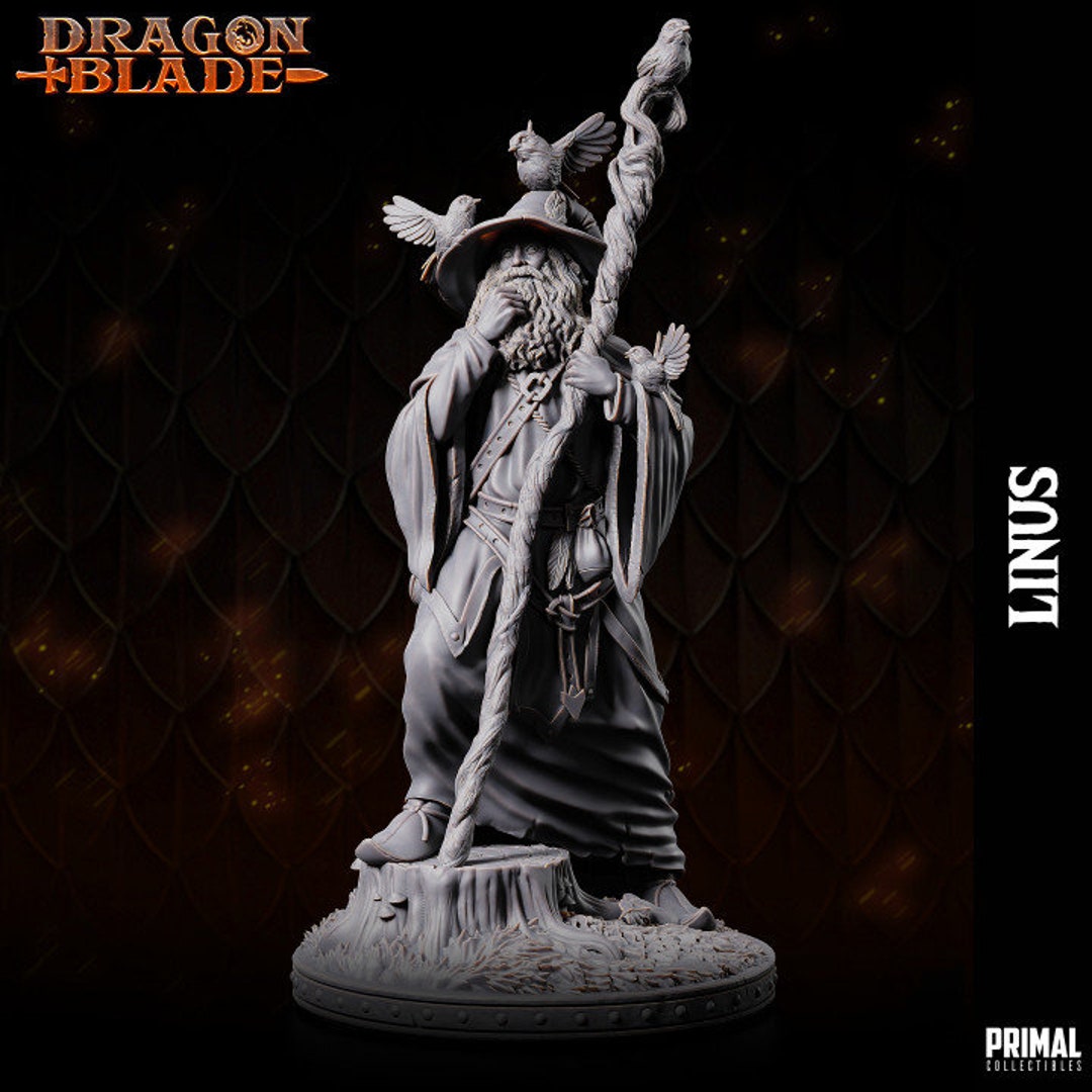 Dnd Good Wizard Miniature for D&D Gandalf Mage Hero Character for ...
