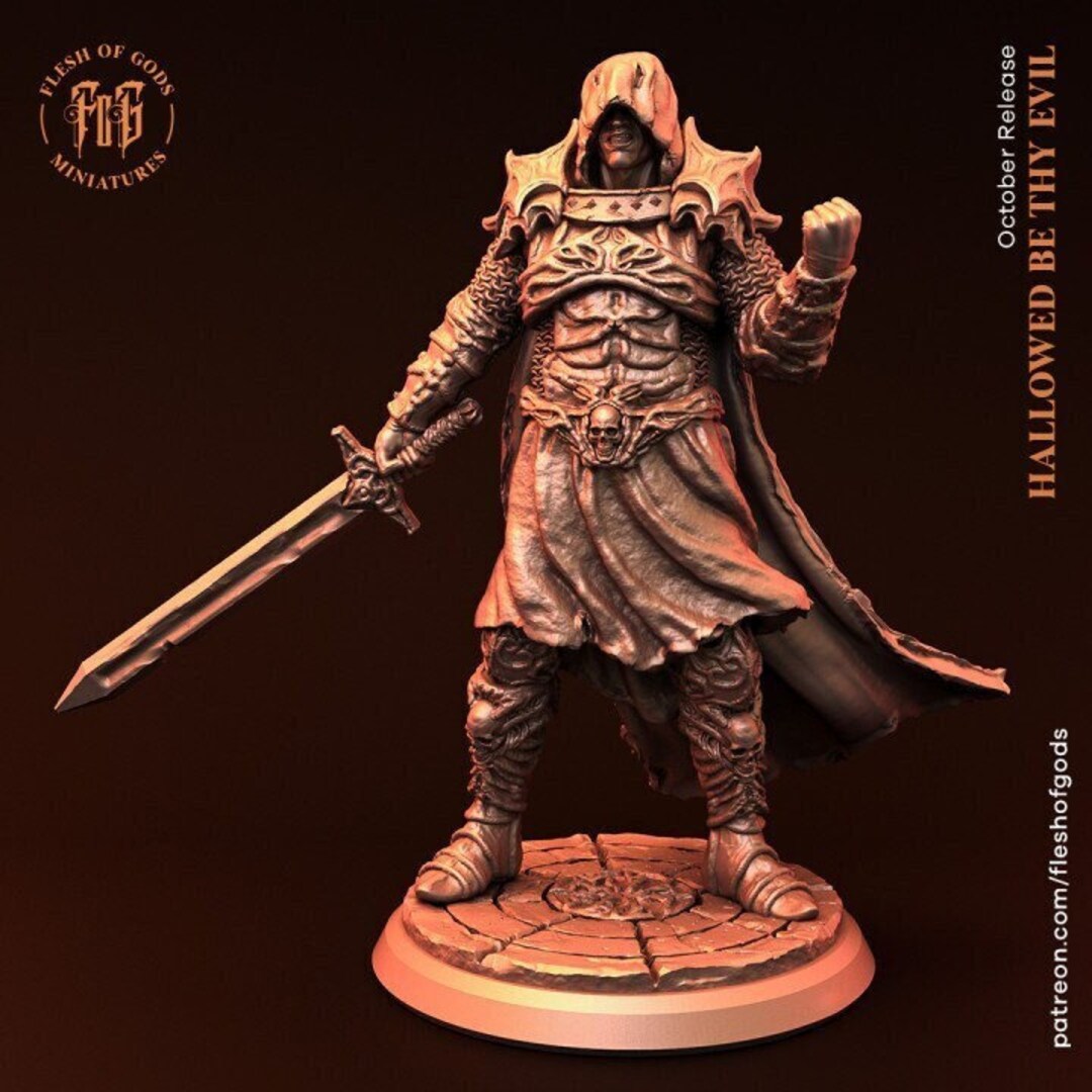Dnd Corrupt Knight Miniature for D&D Hero Character for Dungeons and ...