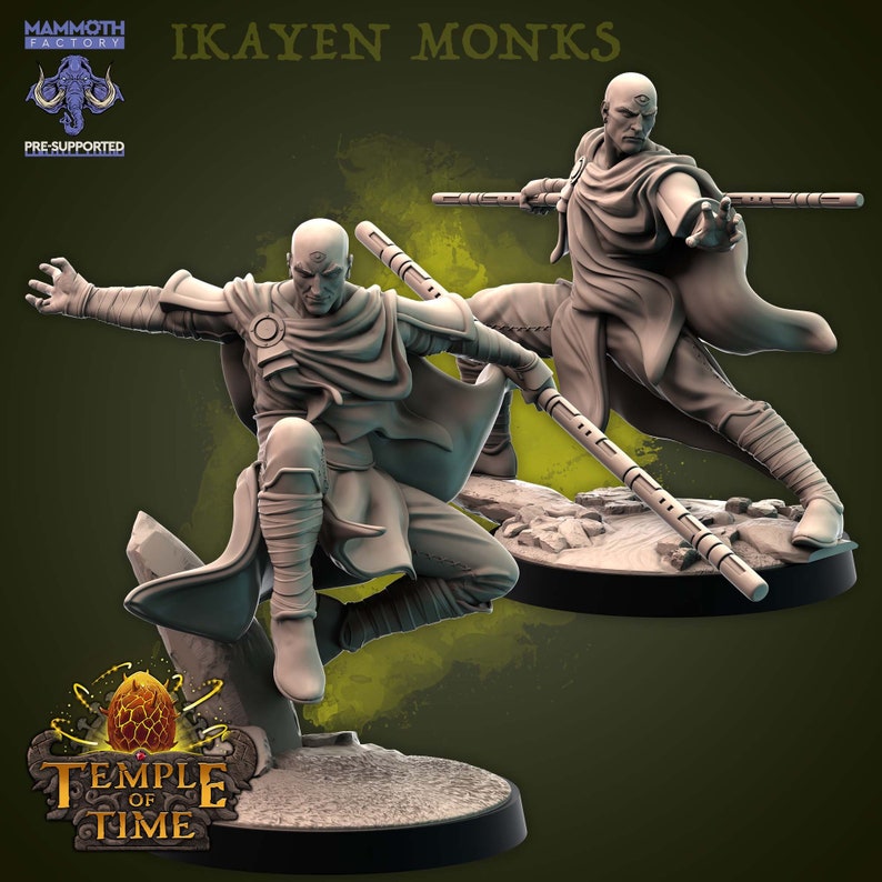 Dnd Human Monk Miniature for Dnd Mini Fighter Characters Mini for ...