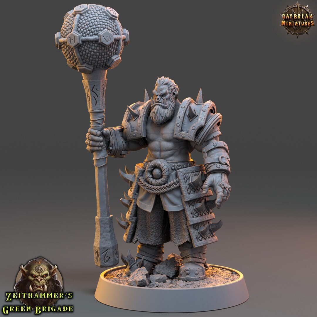 Dnd Orc Barbarian Miniatures Bundle Orc Warband Mini for Dungeons and ...