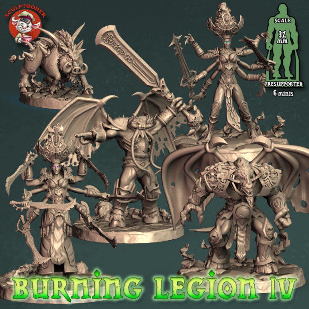 Dnd Warcraft Demon Miniatures Bundle Dungeon Quest Set Dungeons and ...