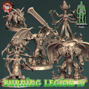 Dnd Warcraft Demon Miniatures Bundle Dungeon Quest Set Dungeons and ...