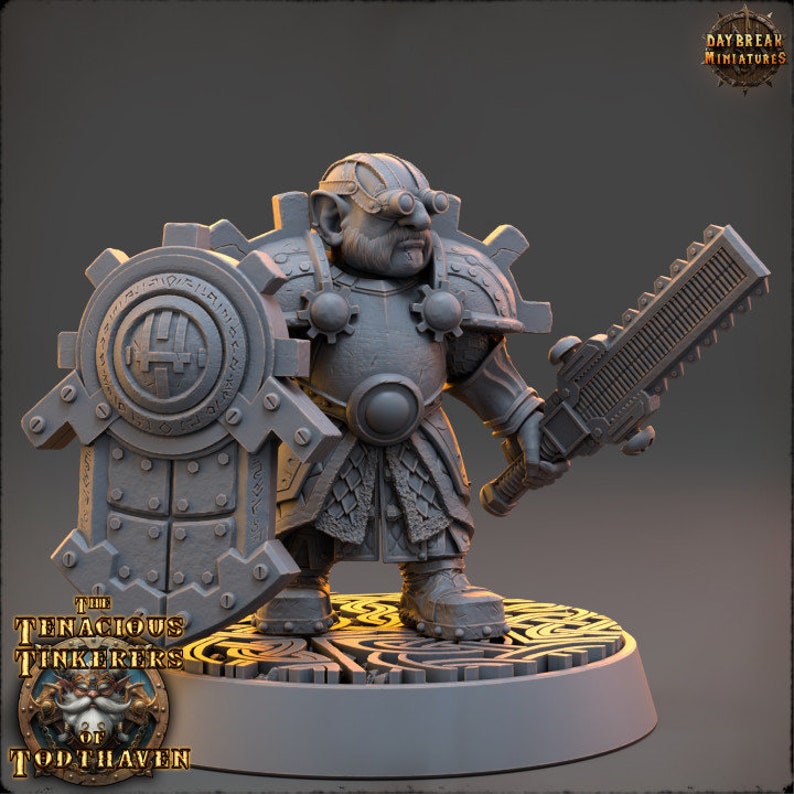 Dnd Gnome Warrior Tank Miniature for Dnd World of Warcraft Minis ...