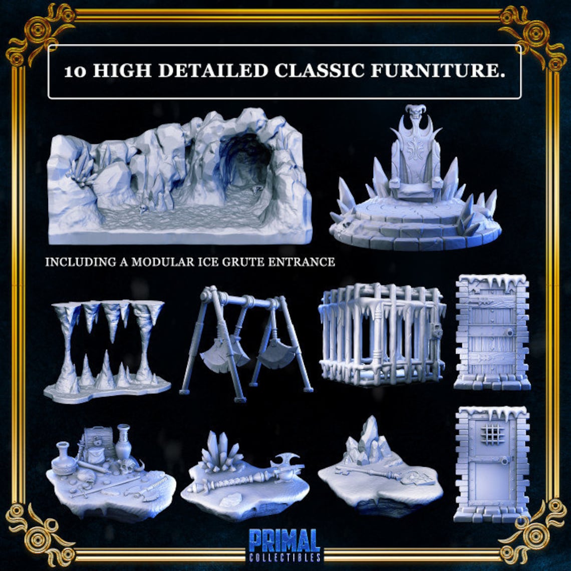 Dnd Campaign Miniatures Bundle Freezing Darkness Set Dungeons and ...