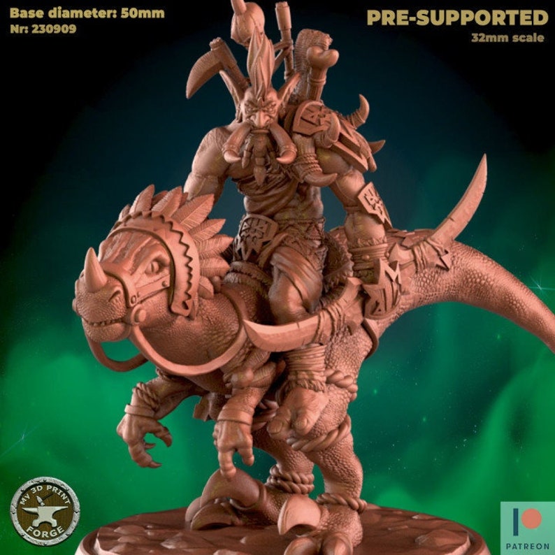 Dnd Mounted Troll Hunter Miniature D&D World of Warcraft Minis Dungeons ...