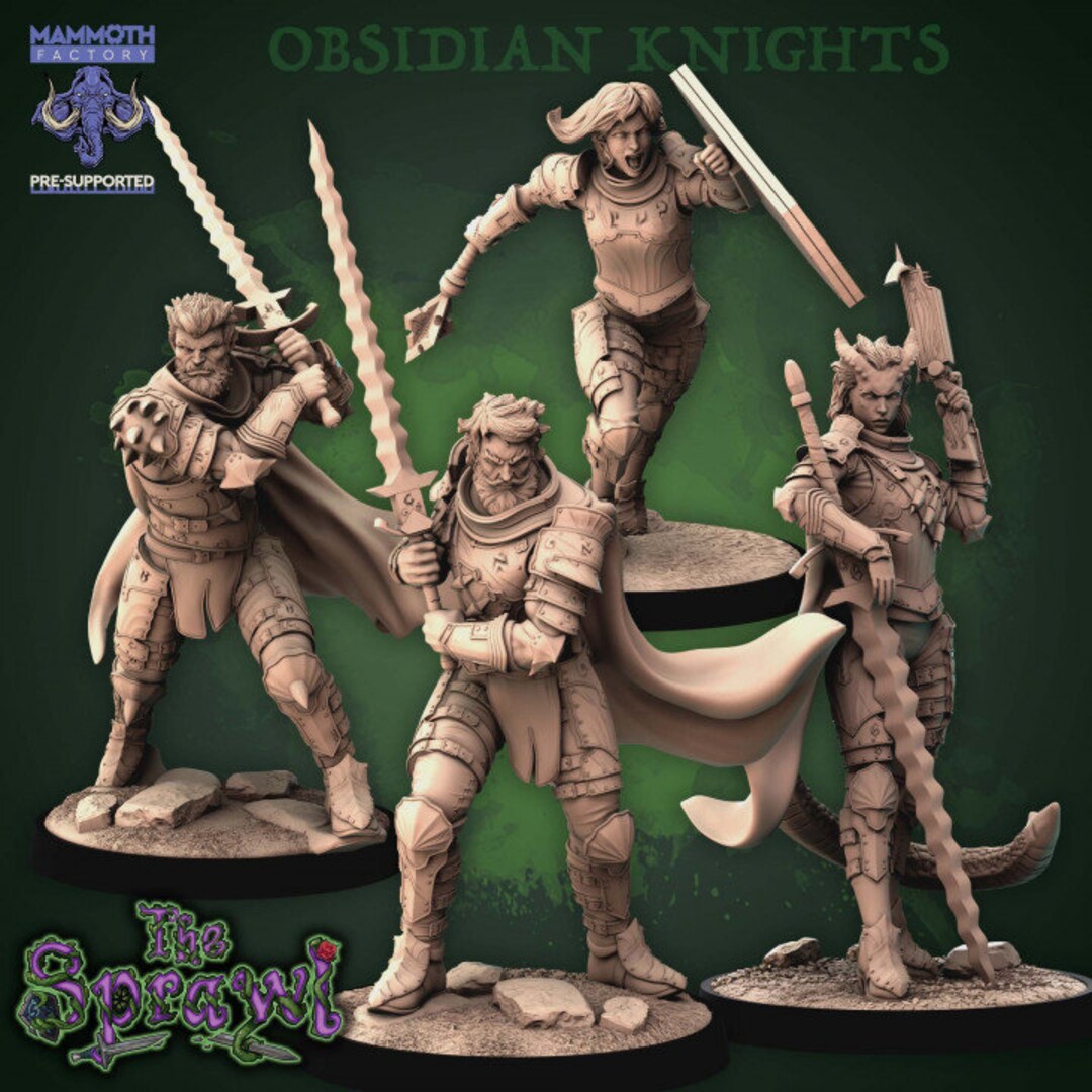 Dnd Knight Character Miniature for Dnd Mini Fighter Characters Mini for ...