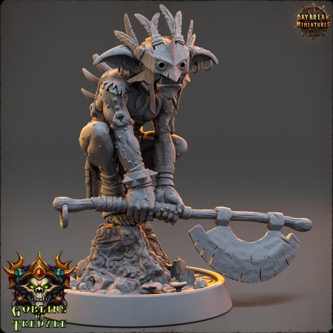 Dnd Goblin Raider Enemy Miniatures Bundle Orc Mini for Dungeons and ...