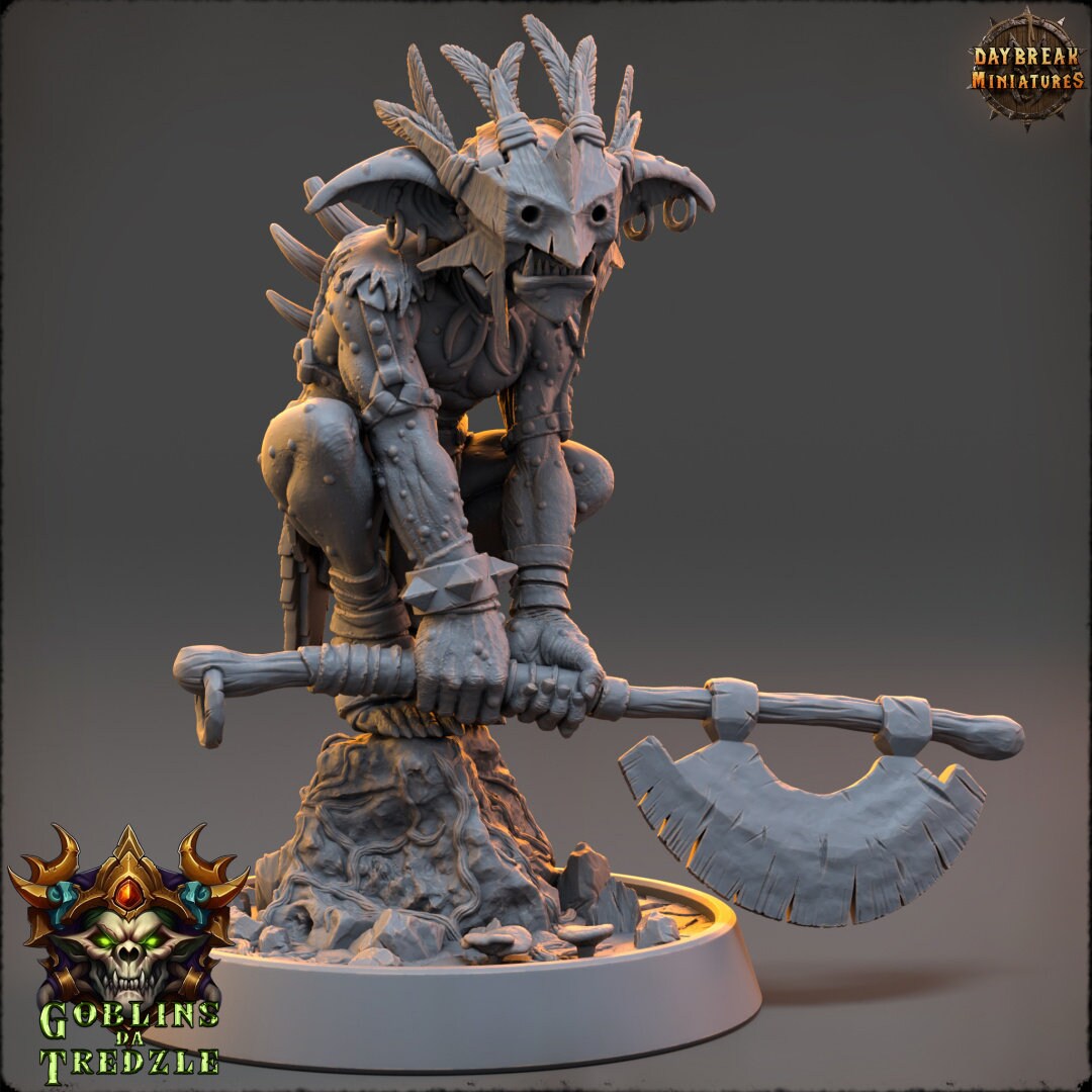 Dnd Goblin Raider Enemy Miniatures Bundle Orc Mini for Dungeons and ...