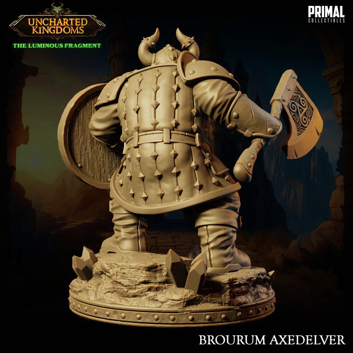 Dnd Dwarven Beserker Fighter Miniature for D&D Hero Character for Dungeons and Dragons Mini ...