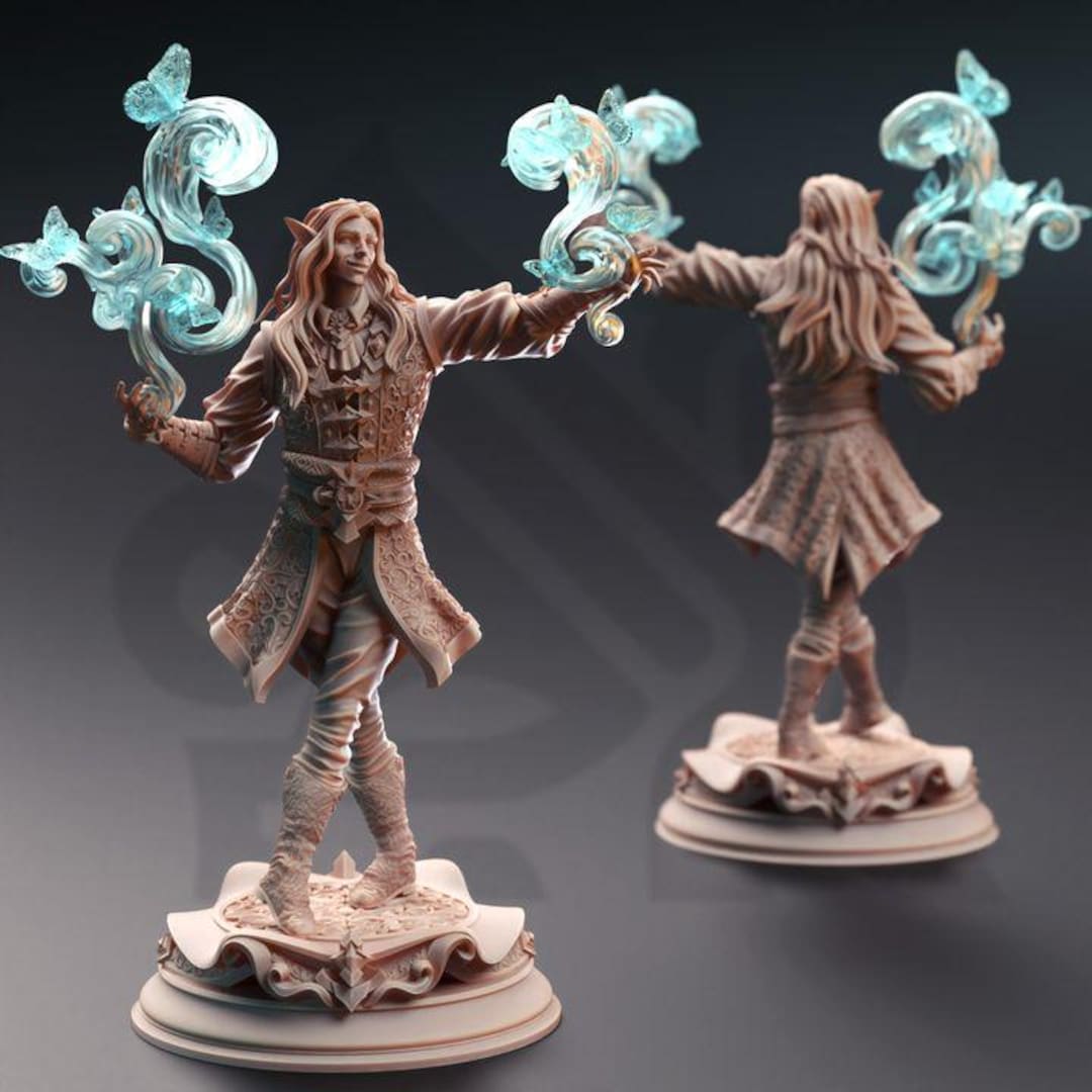 Dnd Illusionist Wizard Apprentice Miniature Human Mage Dnd Mini ...