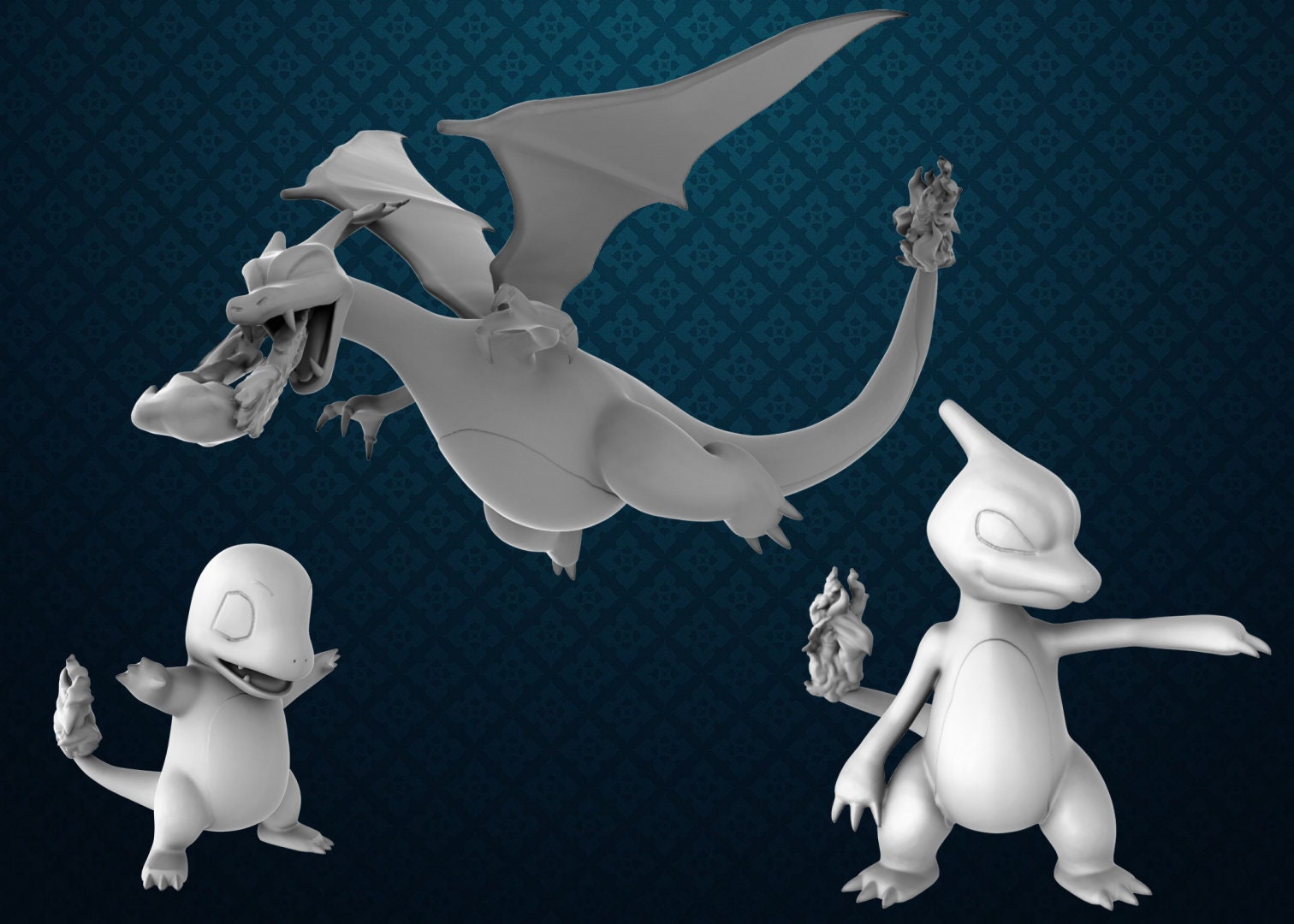 Charizard Pokemon Miniature Starterpokemon Miniature 3D Printed ...