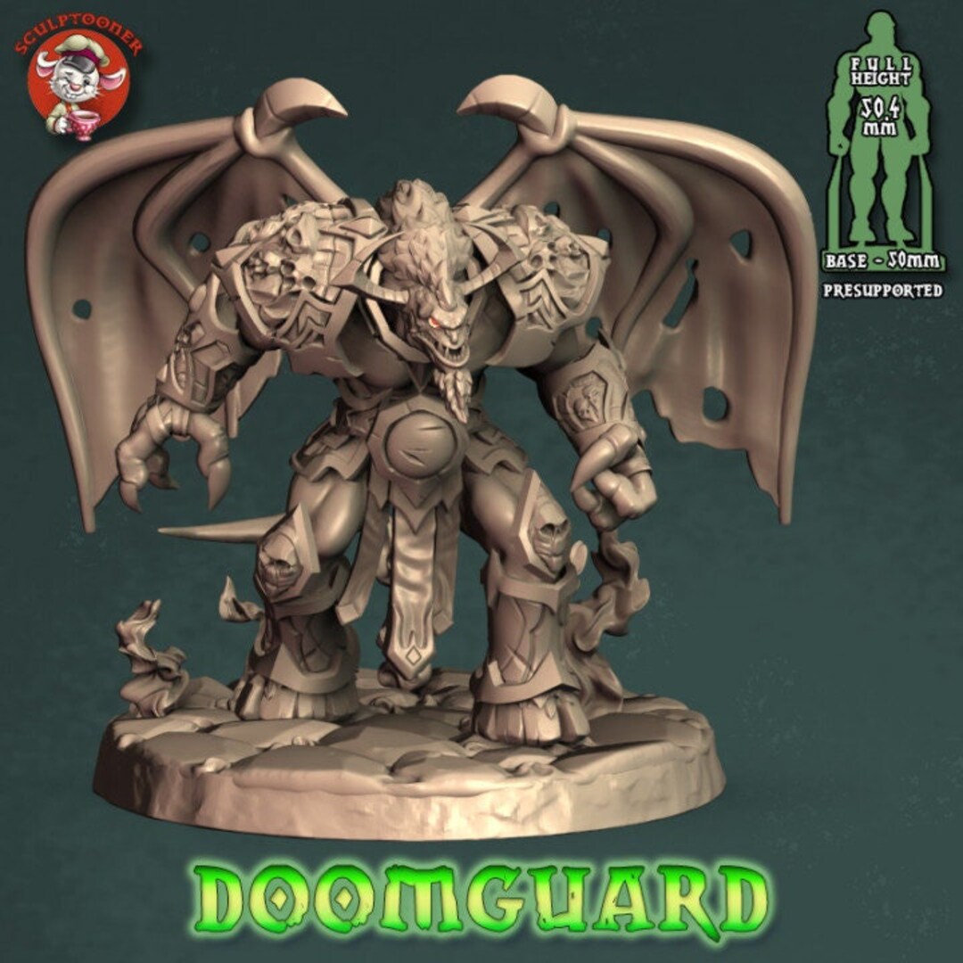 Dnd Doomguard Miniatures Winged Demon Mini Dungeons and Dragons Mini ...