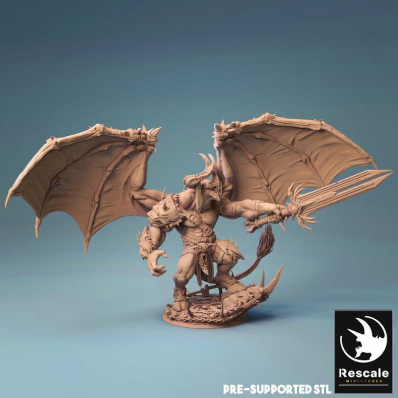 Dnd Hell Demon Mini Winged Deamon Model for Dungeons and Dragons Balor ...