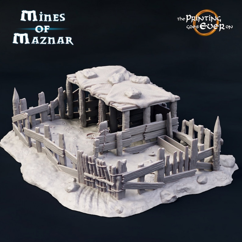 Dnd Stables Terrain Hunters Pen for Dungeons and Dragons Saxon Home for ...