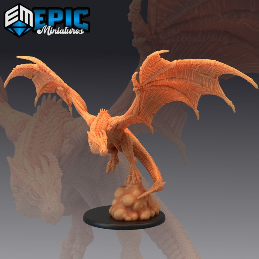 DND Wyvern Miniature Flying Boss Mini Dnd Enemy Miniatures Dungeons and ...
