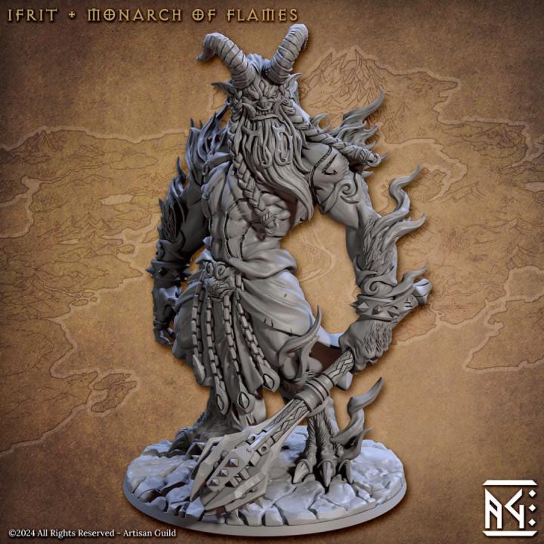 Dnd Hell Demon Mini Fire Deamon Model for Dungeons and Dragons Balor ...