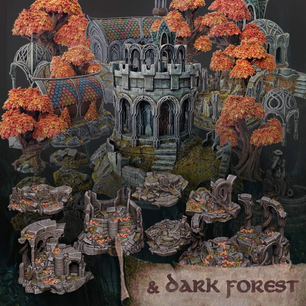 Elven Town Rivendale Terrain Elf City Dungeons and Dragons Building ...