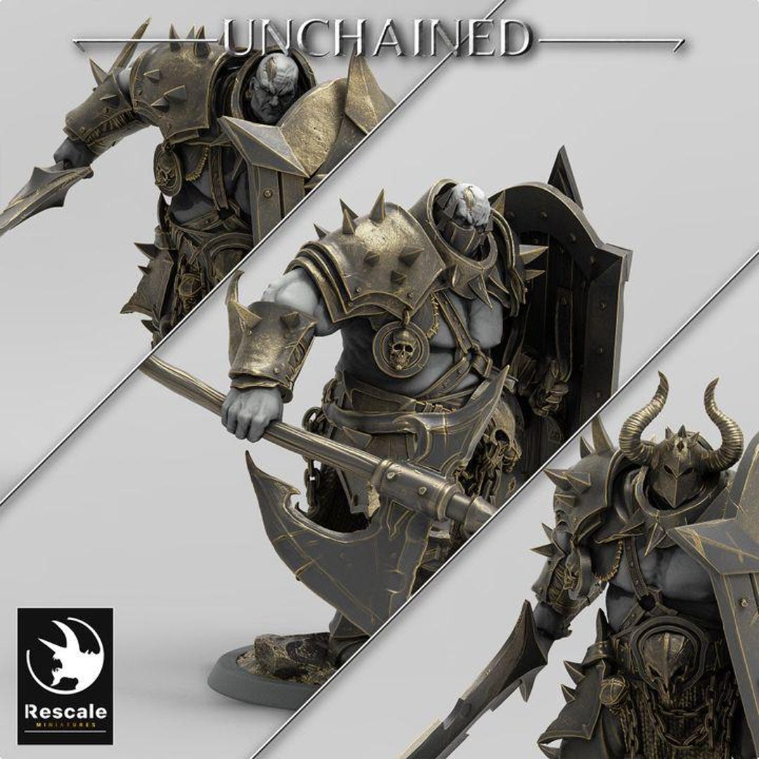 Hell Knight, Yoke Fiend Miniature Trench Crusade Mini DND Models Trench ...