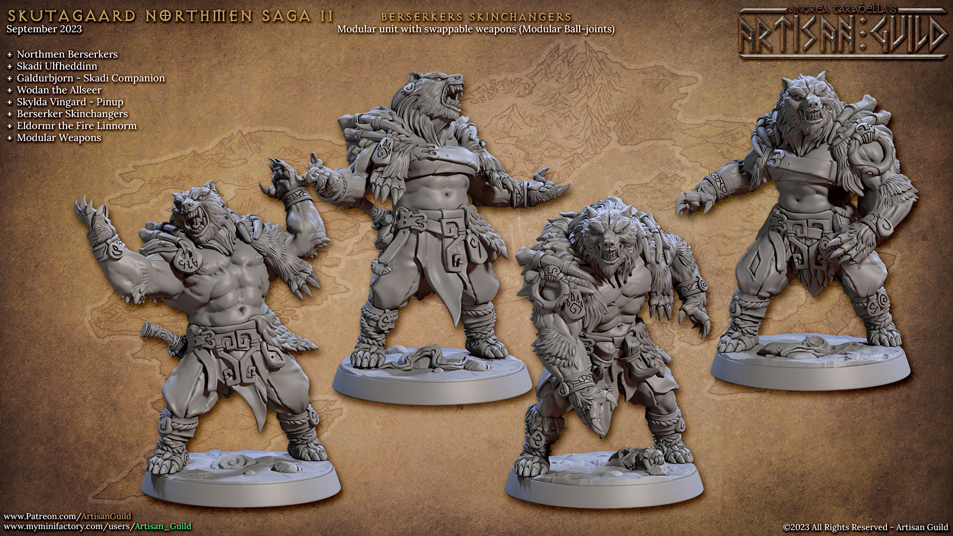 Dnd Druid Miniature Bundle Human Shapeshifter Mini for Dungeons and ...