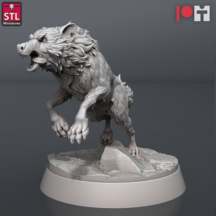 Dnd Werewolves and Wolves Miniatures Bundle, D&D Dungeon Quest Set ...
