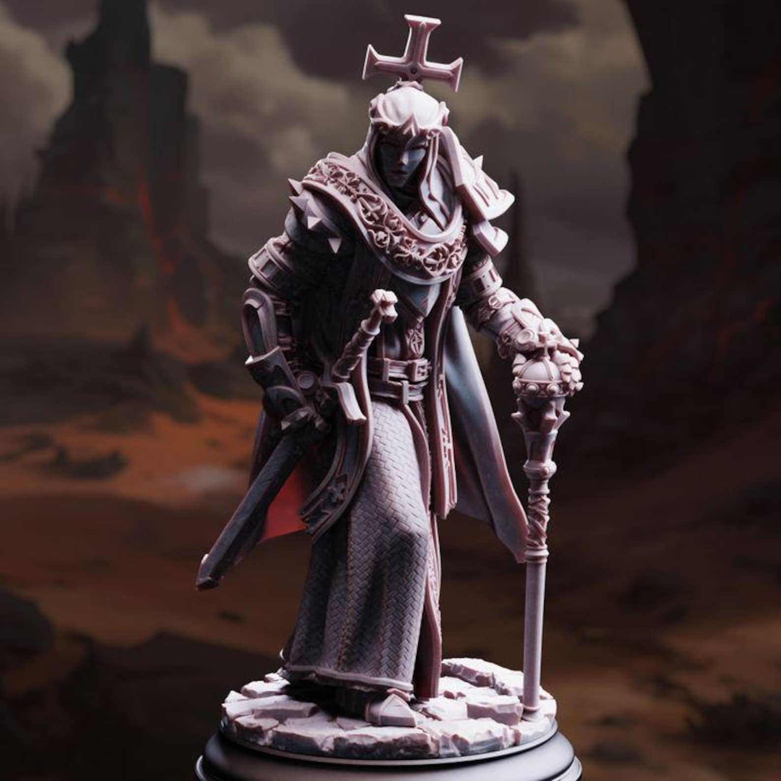 War Prophet Priest, Heretic Priest Character Miniature Artillery Witch ...