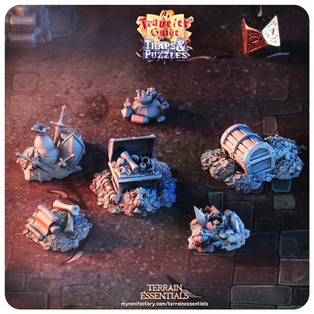 Dnd Potion Treasure Chest Rewards Scatter Terrain for Dungeons and ...