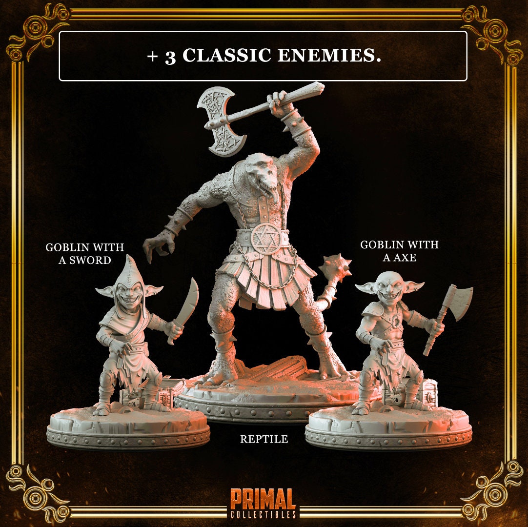 Dnd Campaign Miniatures Bundle Wizard Orc Tower Set Dungeons and ...