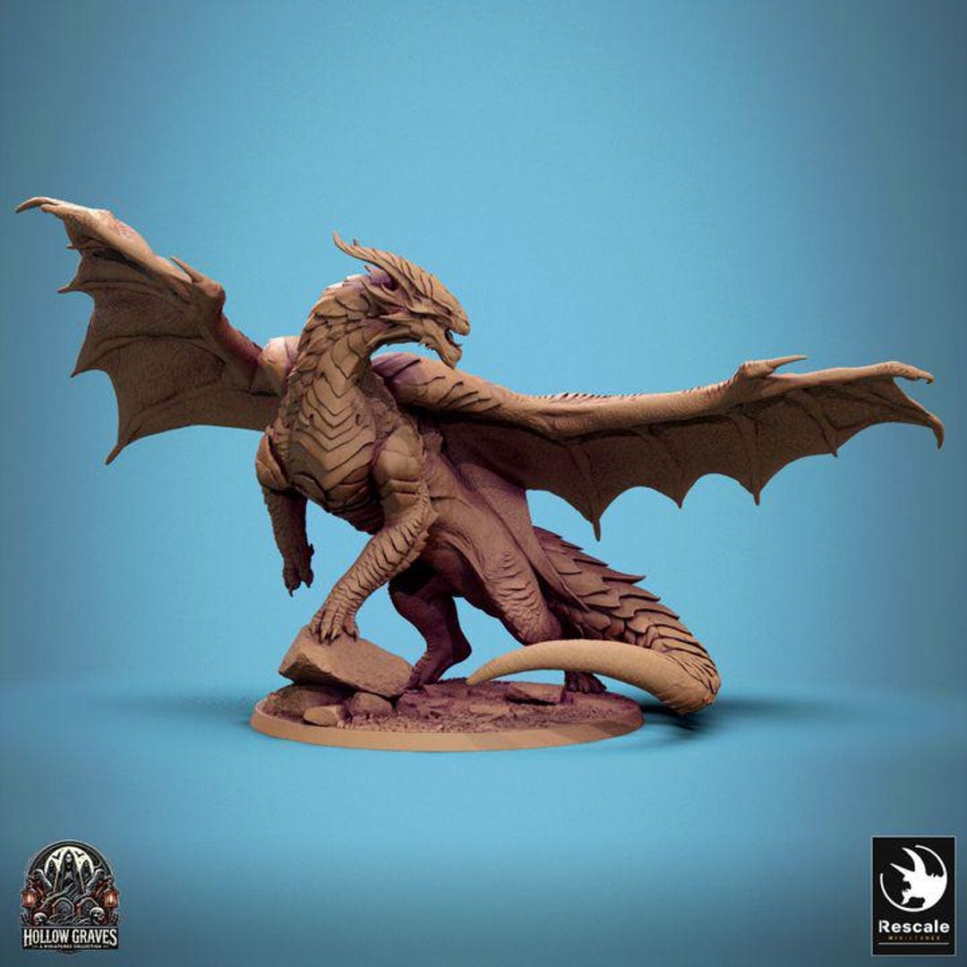Dnd Dragon Mini Large Boss Miniature Dnd for Dungeons and Dragons ...