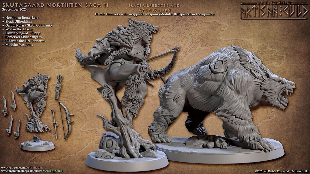 Dnd Druid Miniature Bundle Human Shapeshifter Mini for Dungeons and ...
