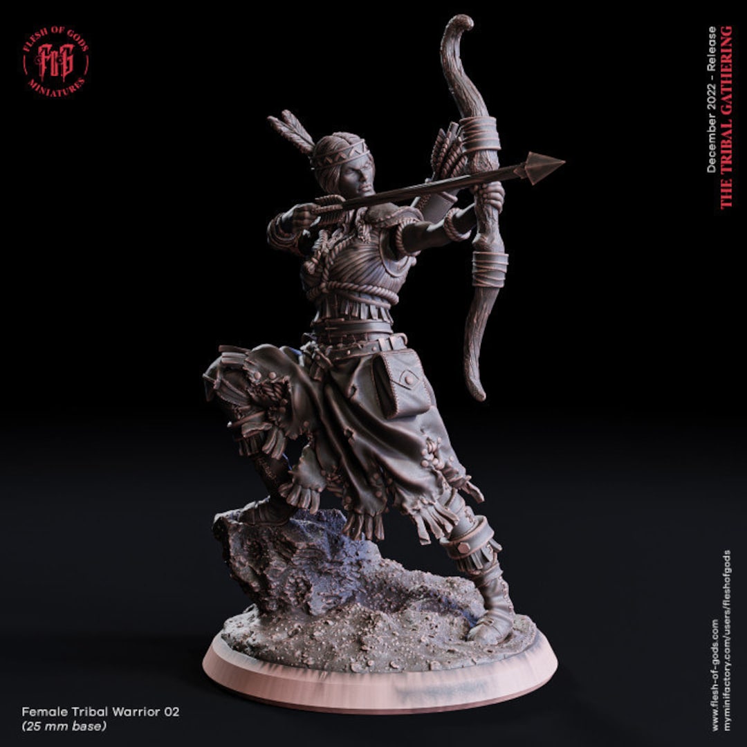 Dnd Tribal Archer Miniature for D&D Scout Ranger Hero Character for ...