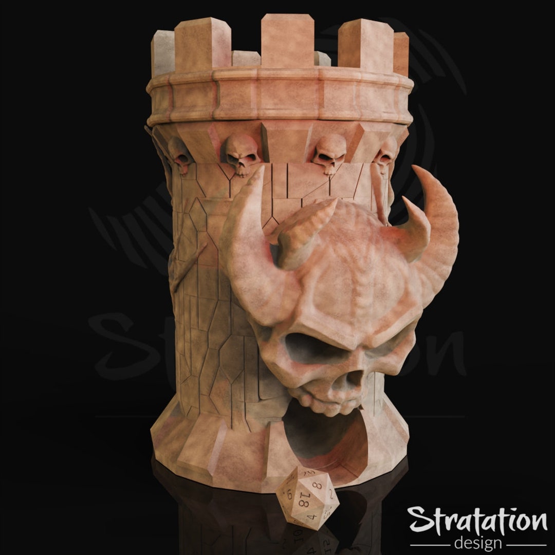 Dnd Demon Dice Tower Dungeons and Dragons Gift Dnd Baldur's Gate Dice ...