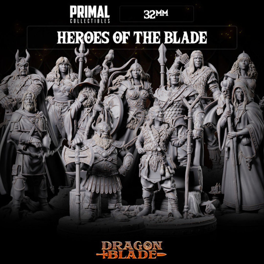 Dnd Hero Miniatures Bundle Playable Characters Mini for Dungeons and ...