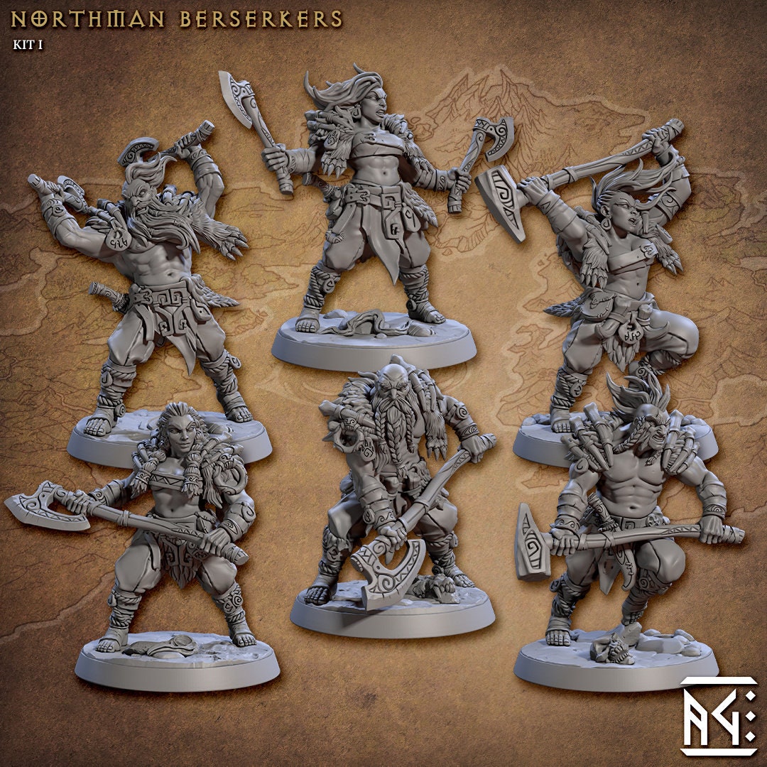 Dnd Druid Miniature Bundle Human Shapeshifter Mini for Dungeons and ...