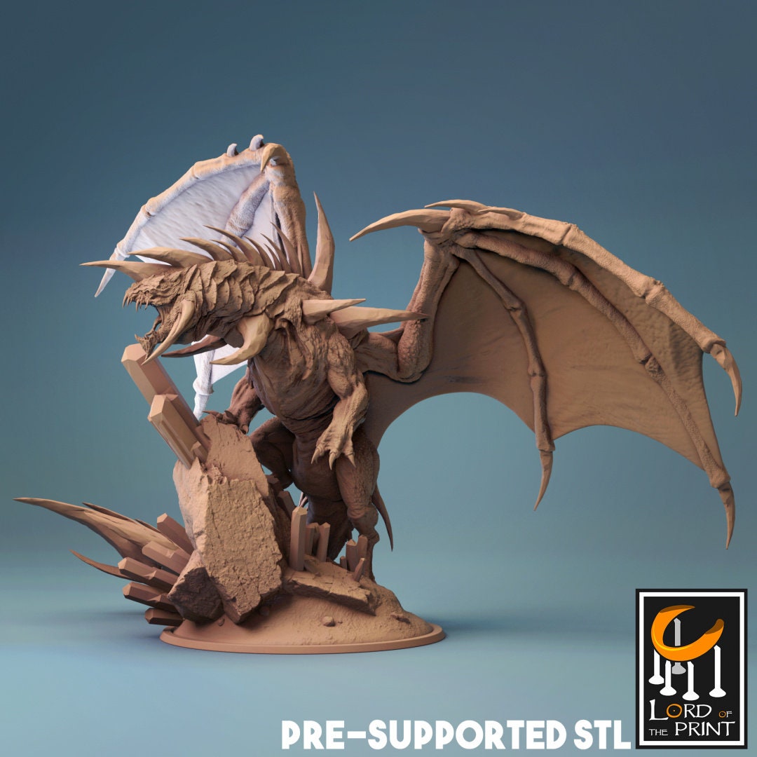 Dnd Spine Dragon Miniature Dnd Huge Enemy Mini for Dungeons and Dragons ...